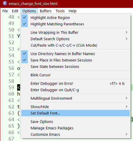Emacs: Change Font Size (For Current Session)