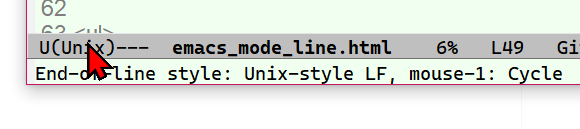 Emacs: Mode Line (Status Bar)