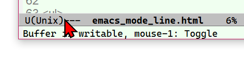 Emacs: Mode Line (Status Bar)