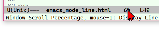 Emacs: Mode Line (Status Bar)