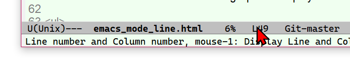 Emacs: Mode Line (Status Bar)