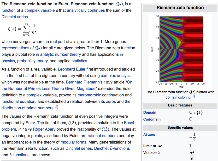 Riemann Zeta Function